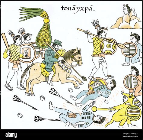 Guerreros Tlaxcaltecas Junto A Sus Aliados Españoles Lienzo De Tlaxcala
