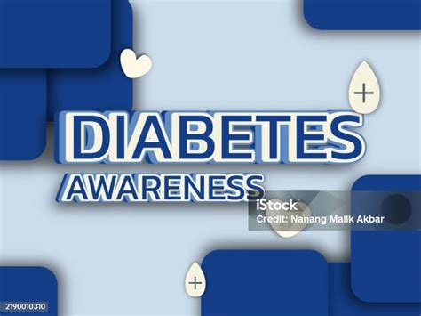 당뇨병 인식 3d 편집 가능한 텍스트 효과 종이 아트 스타일 배경 배너 및 그래픽 디자인에 적합합니다 그래픽 스타일에 저장된 효과 3차원 형태에 대한 스톡 벡터 아트 및