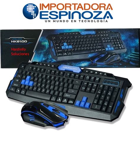 Combo Teclado Y Mouse Gamer V Hk Inalambrico Con Luces