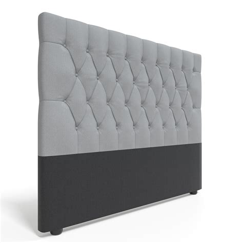Bam Deep Buttoned Headboard Grey