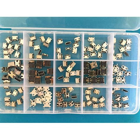 Multi Specification Micro Usb Connector Pin Charge Female Smt Socket Jack Set