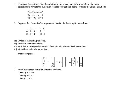 Solved Consider The System Find The Solution To The Chegg