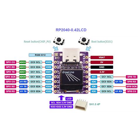 Raspberry Pi Pico Rp Development Board With Inch Lcd Supports And Microprython Buy