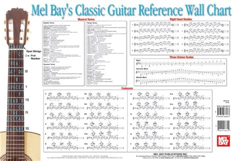 Classic Guitar Reference Wall Chart Gitarr Noter Stepnote