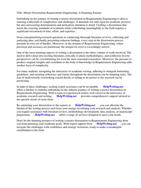 Dissertation Requirements Engineering Pdf Building Information