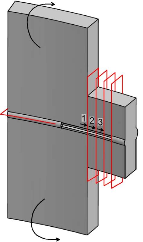 Schematic Of A Sectioned Specimen After Testing The Vertical