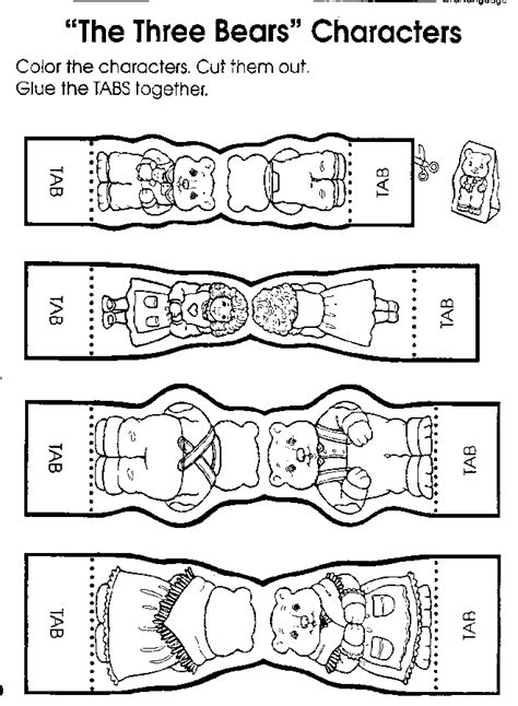 Goldilocks And The Three Bears Coloring Page Artofit