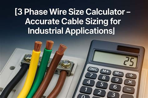 3 Phase Wire Size Calculator Accurate Cable Sizing For Industrial Applications Electrical Hub