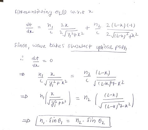 [solved] ee320 homework 01 1 from fermat s principle prove the law of