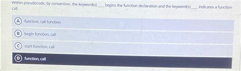 solved within pseudocode by convention the keyword s