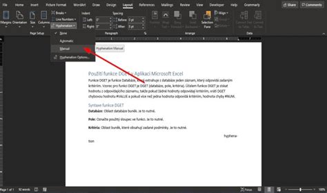 How To Use The Hyphenation Feature In Word