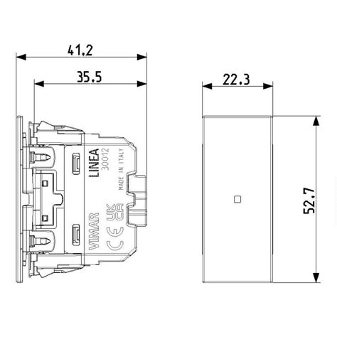 Vimar Linea Axial Intermediate Switch 1p 10ax Illuminated Black