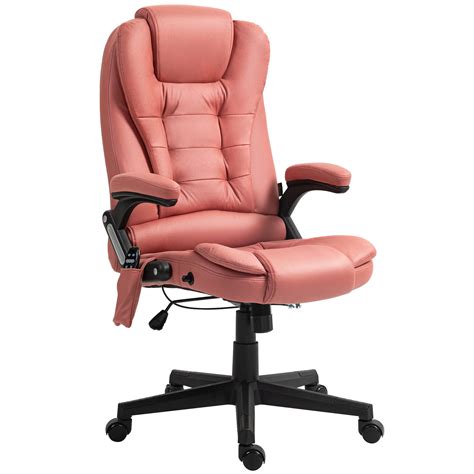Homcom 6 Point Vibrating Massage Office Chair With Lumbar Heat