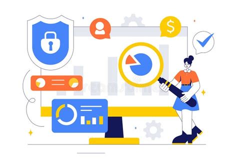 Cyber Threat Analysis Vector Illustration Featuring Vulnerability