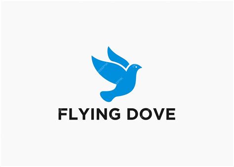 Premium Vector Flying Dove Logo Design Vector Silhouette Illustration