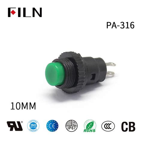 Filn 10mm 2 Pin Small Push Button Switches Compact High Performance