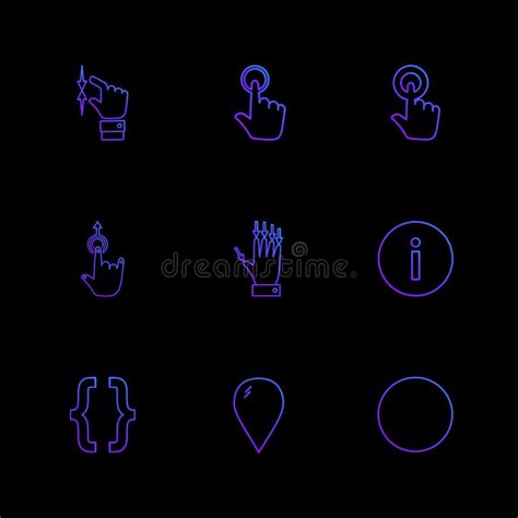 Hands Pointer Arrows Directions Eps Icons Set Vector Stock