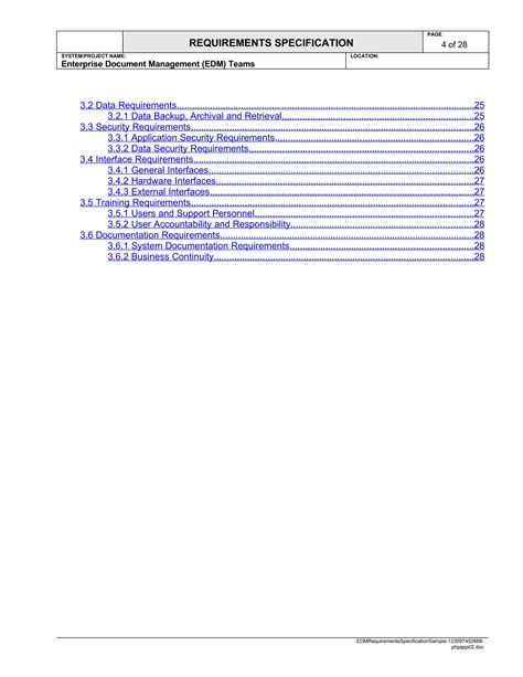 Edm Requirements Specification Sample Doc