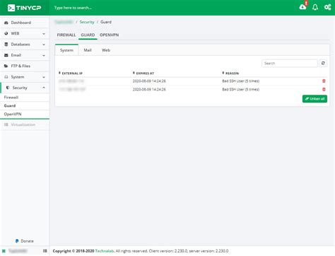 Feature Security TinyCP