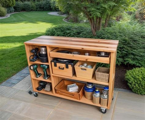 Foldable Workbench With Storage Plan Workbench With Organizer Folding Workbench Minimalistic