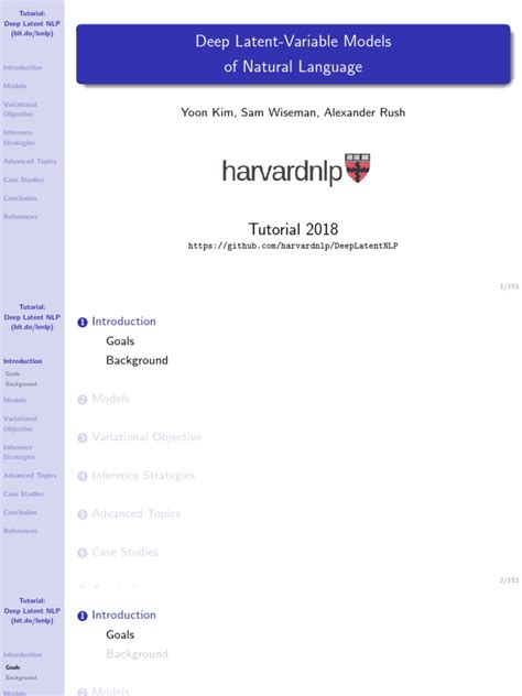 deep latent variable models of natural language yoon kim sam wiseman