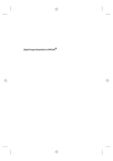 Digital Image Interpolation In Matlab Oter A Microbook App