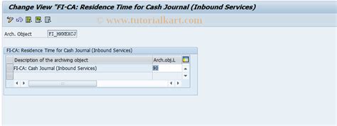 fparexcj0 sap tcode fi ca cash journal inb services