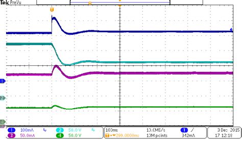 Load Step Down Transients On Src 1 From Top To Bottom Are Output