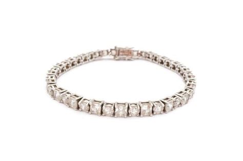 Diamonique Sterling Silver 925 Cubic Zirconia Bracelet 75 T4 Ebay