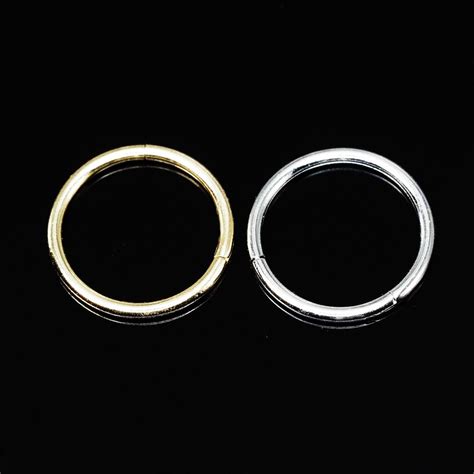 14k Yellow And White Gold Classic Hinged Segment Clicker Ring 20g 7mm