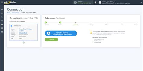 how to connect caspio cloud database to apps as data source