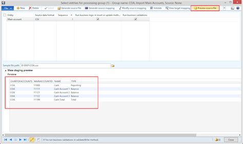 Dynamics Ax Tips Import Main Accounts Using Data Import Framework Ax