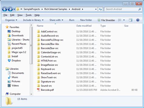 The Available Samples Are Detailed In The Mobile Native Code Section In