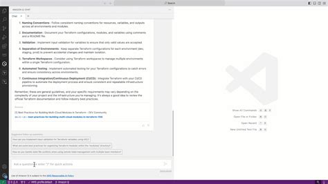 Accelerate Your Terraform Development With Amazon Q Developer Aws Devops And Developer