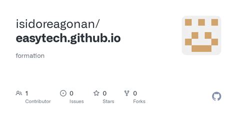 Github Isidoreagonan Formation · Github