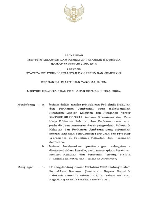 Statuta Politeknik Kp Jembrana 2019 Pdf