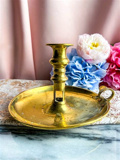 Solid Brass Candle Holder Large Etsy