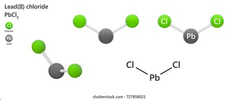 Leadii Chloride Pbcl2 Cl2pb Inorganic Compound Stock Illustration