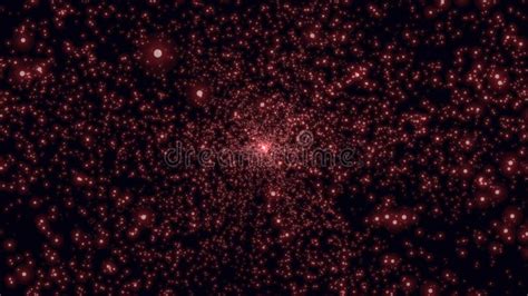 Mesmerizing Symmetrical Pattern Floating Red Dots On Black Stock Video
