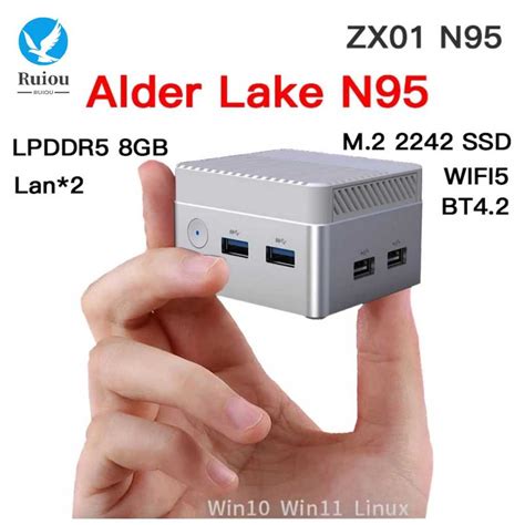 Zx01 N95 Intel Alder Lake N95 Mini Pc Lpddr5 8gb 512gb1tb Ssd Wifi5