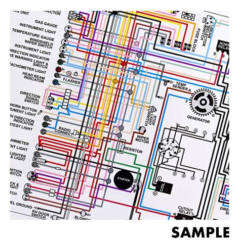 71 Corvette Color Wiring Diagram 18x24 Inch Volunteer Vette