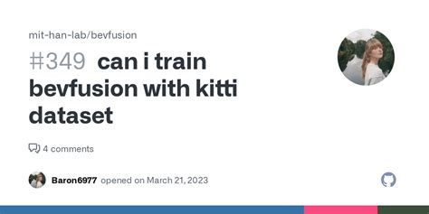 Can I Train Bevfusion With Kitti Dataset Issue Mit Han Lab Bevfusion GitHub