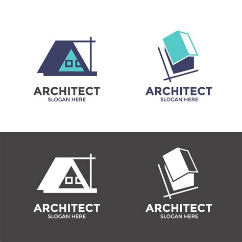 Flat Architecture Company Logo Collection Architect Logo Set 50617104