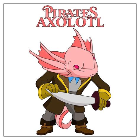 아이 들을 위한 해 적 Axolotl 벡터 일러스트 레이 션 프리미엄 벡터