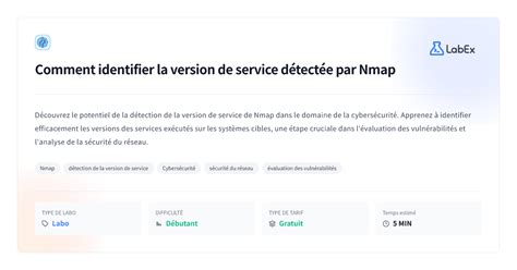 Comment Identifier La Version De Service Détectée Par Nmap Labex