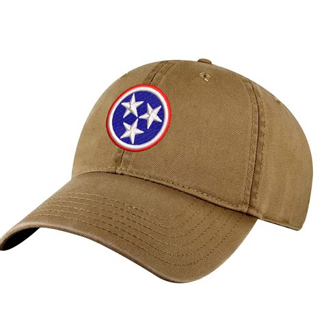 Revolutionary Tennessee Baseball Cap Embroidered Tri Star State Flag Hat