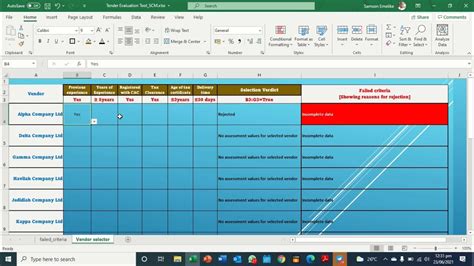 Tender Evaluation Tool For Procurement Analysis Part 1 Youtube