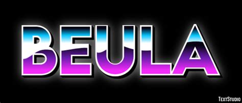 Beula Text Effect And Logo Design Name