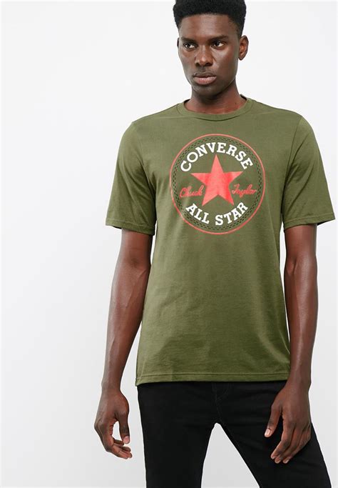 Core Chuck Patch Tee Medium Olive Converse T Shirts And Vests