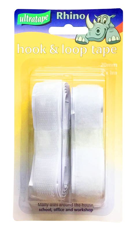 Hook And Loop 20mm X 1m White